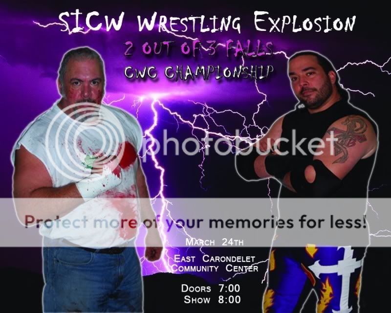 SICW Wrestling Explosion – 2 out of 3 Falls CWC Championship Ron Powers ...